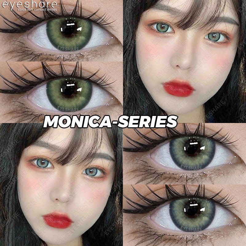 MONICA Series Gray/Brown Colour Contact Lens No Grade Doll Eye Makeup ...