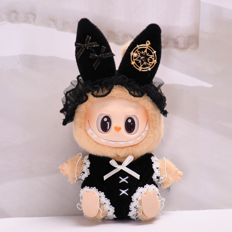 [only Clothes] Labubu V1 V2 Macaron Clothes Labubu Black Bunny Girl ...