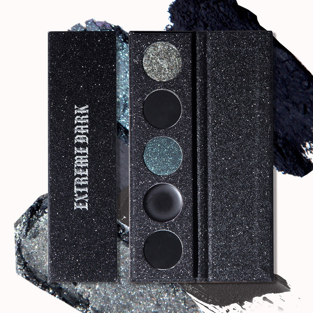 Hui 5-Color Eyeshadow Palette Extreme Dark Eyeshadow Palette Long ...