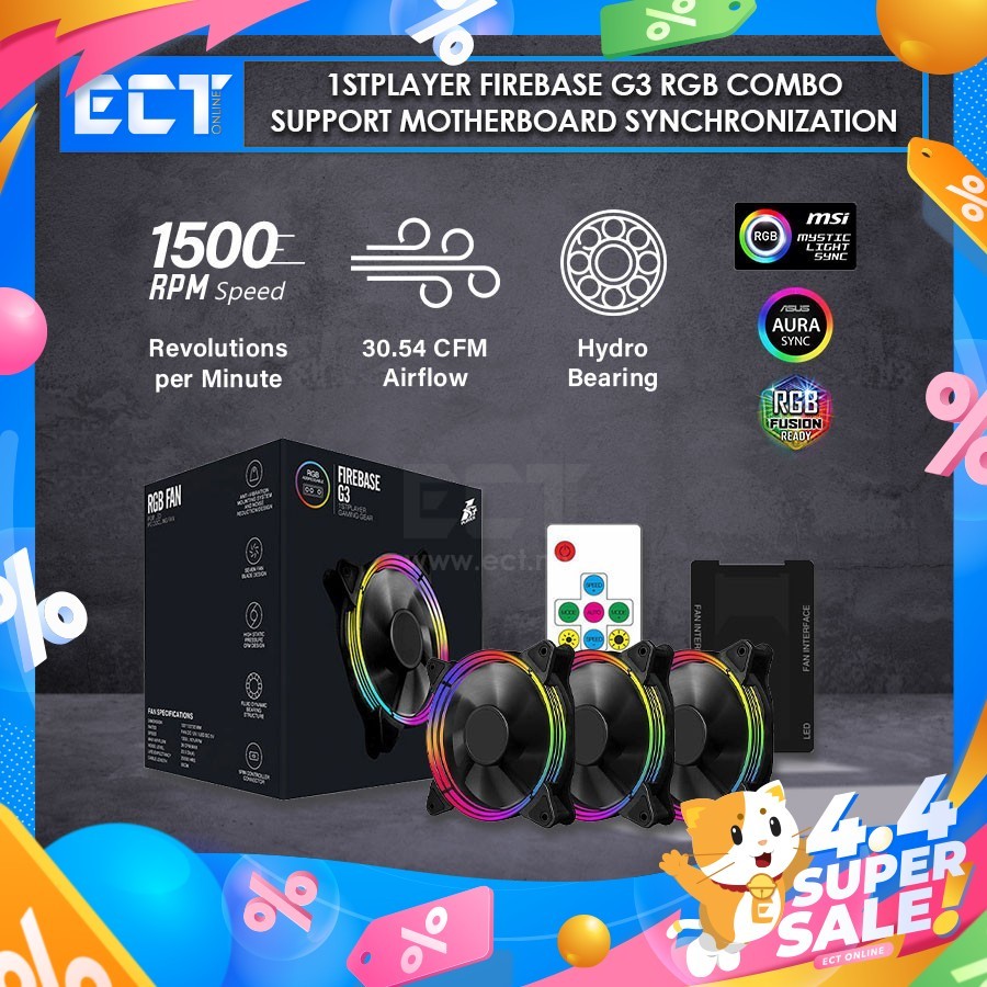 1stplayer FireBase G3 RGB Combo Support Motherboard Synchronization and ...