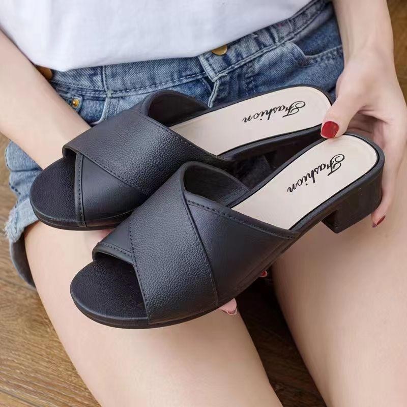 【ASA】 New slippers women outdoor fashion flat chunky heel hollow non ...