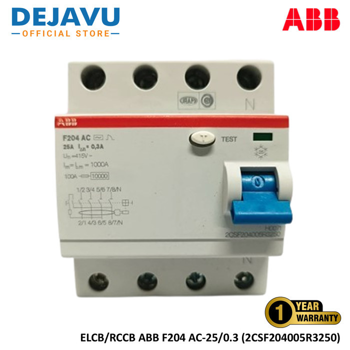 ELCB/RCCB ABB F204 AC-25/0.3 (2CSF204005R3250) | Shopee Philippines