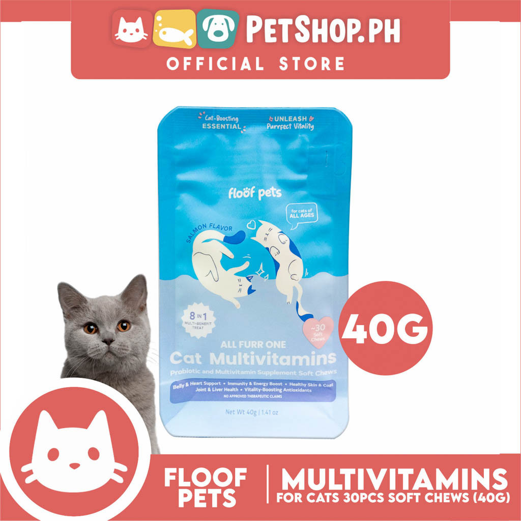 Floof Pets All Furr One Cat Multivitamins Soft Chews 40g | Shopee ...