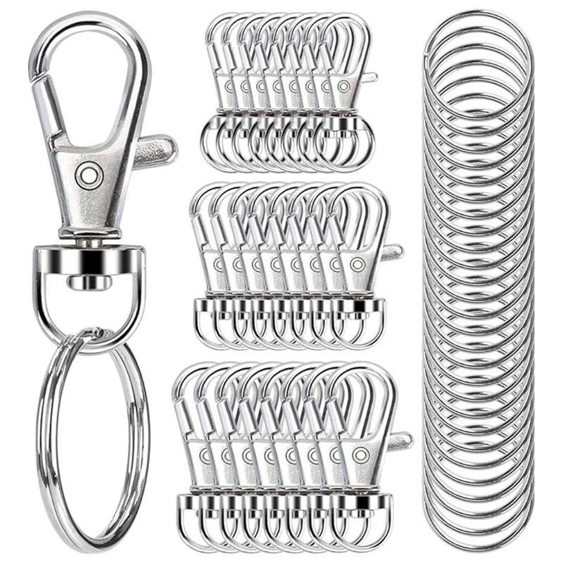 Keychain Making Kit 25PCS Keychain Clips Hooks and 25PCS Key Chain ...