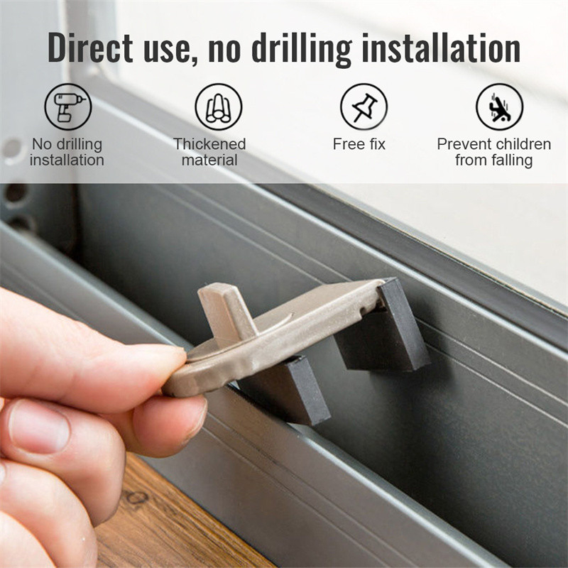 Sliding Sash Stopper Cabinet Lock Straps Door Security Anti-theft Lock ...