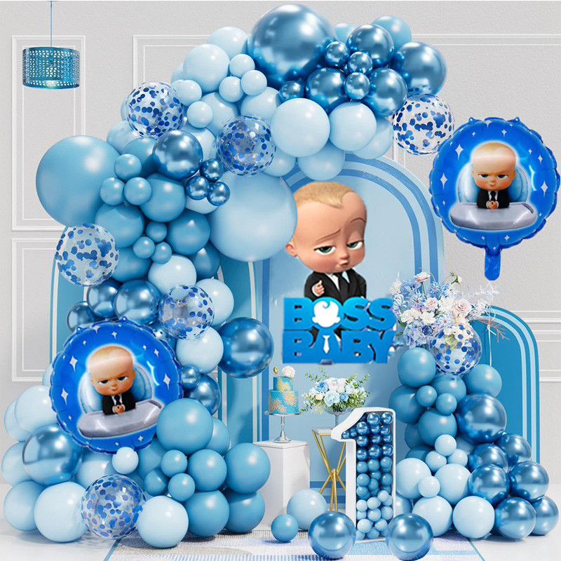 Baby Boss Theme Party Supplies Latex Balloon Arch Garland Kit 1St ...