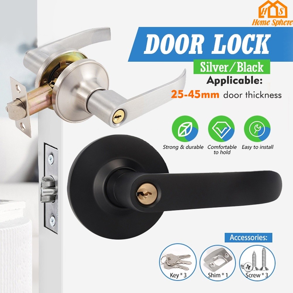 Hardware Doorknob Lever Type aluminium alloy Lockset Door Knob Anti ...