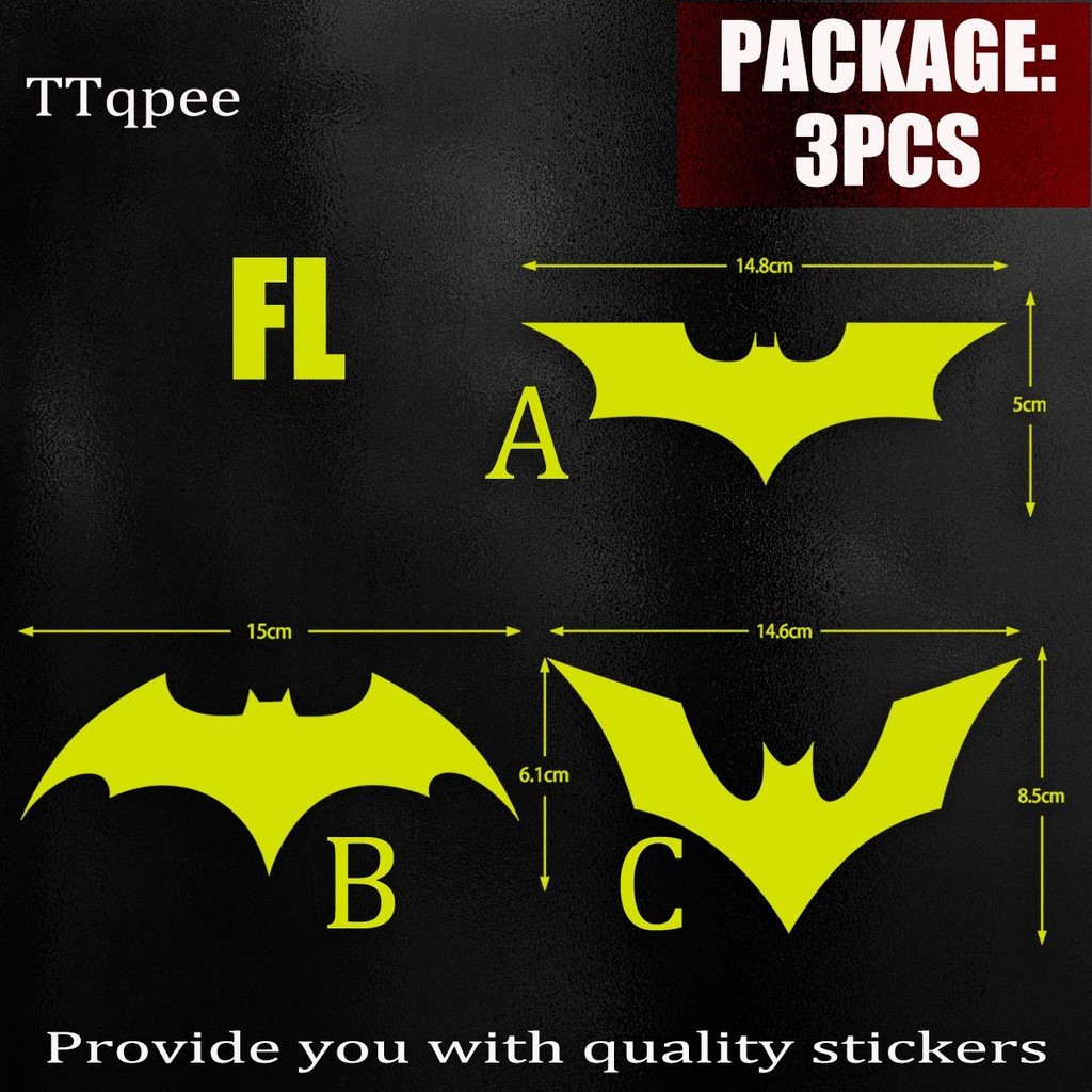 Batman Arkham City Dark Knight Reflective Car Motorcycle Scooter ...