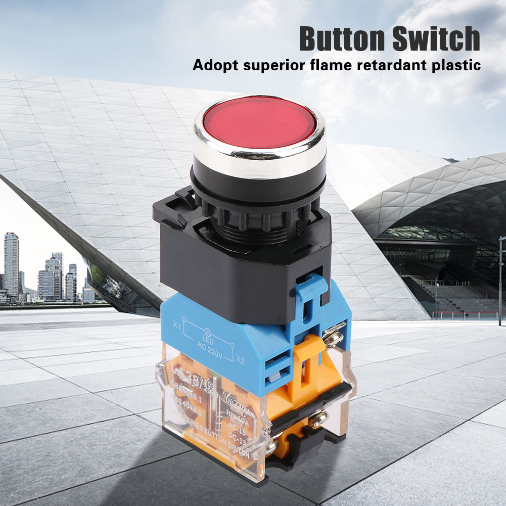 Supergoodsales Push Button Switch Self Locking LED Latching Emergency Stop | Shopee Philippines