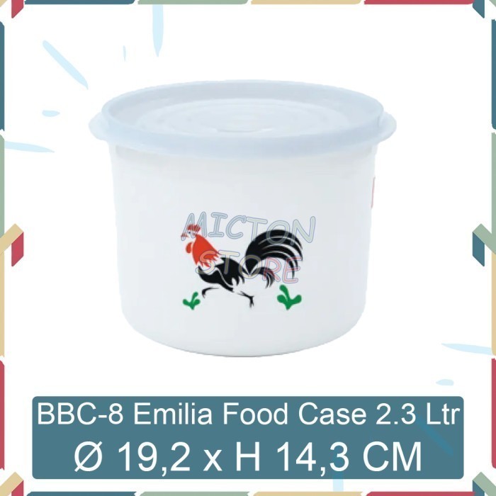 TOPTON Lion Star Basic Home BBC-8 Emilia Food Case 2.3 Liter Rooster ...