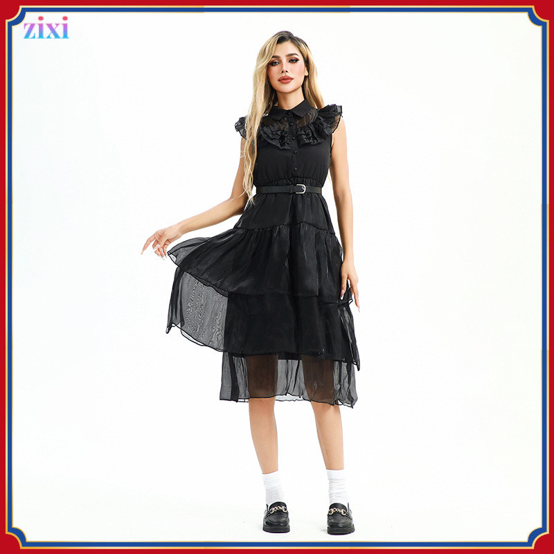 Halloween Dark Gothic Adams Family Spiritual Love Vampire Dress Black ...