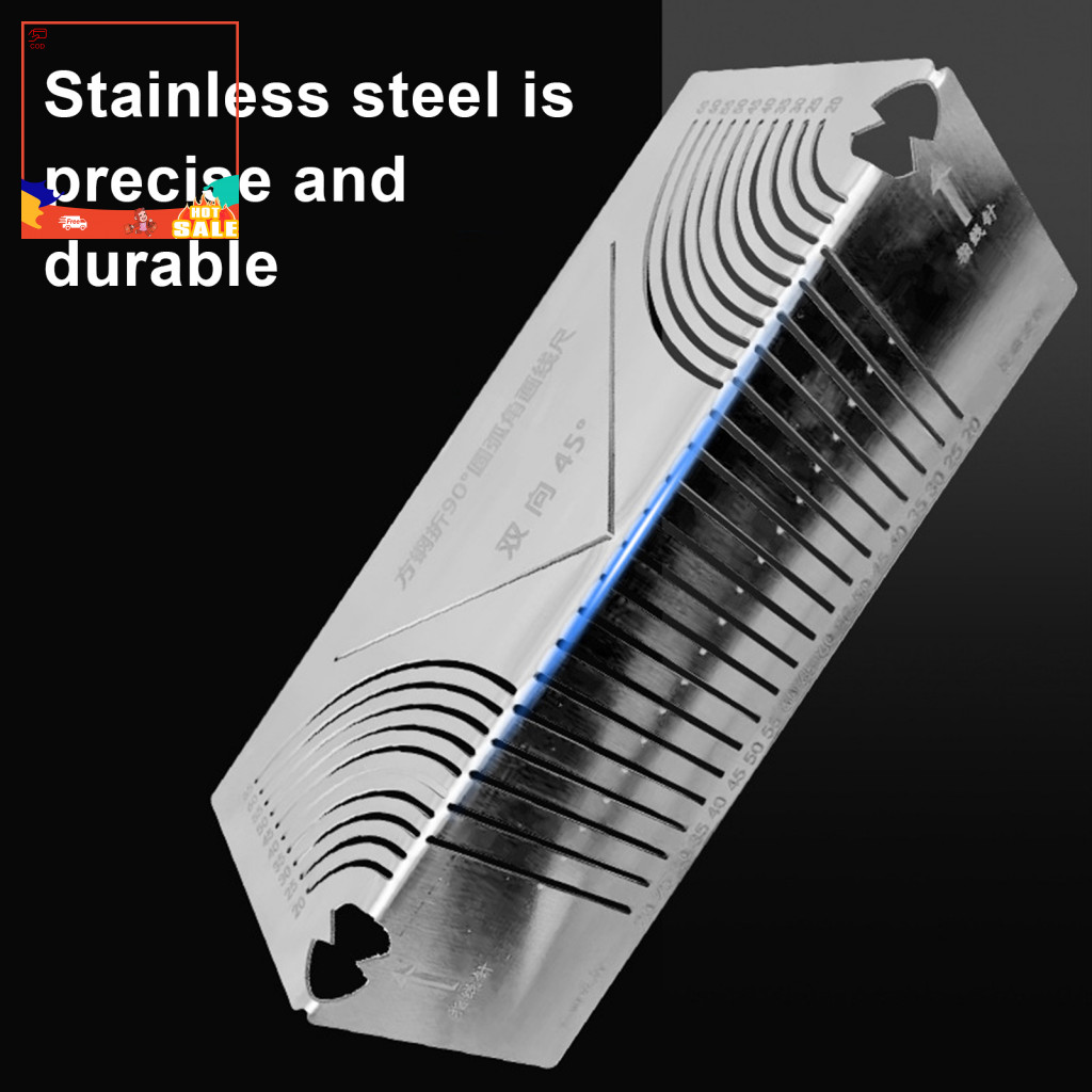 Pipe Ruler Marker Steel Curve Marking Tool Adjustable 90-degree Square ...