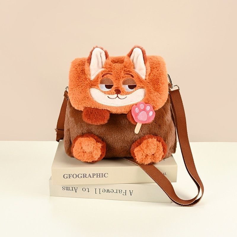 Zootopia Cute Judy Backpack Cartoon Nick Crossbody Bag Flip Backpack ...