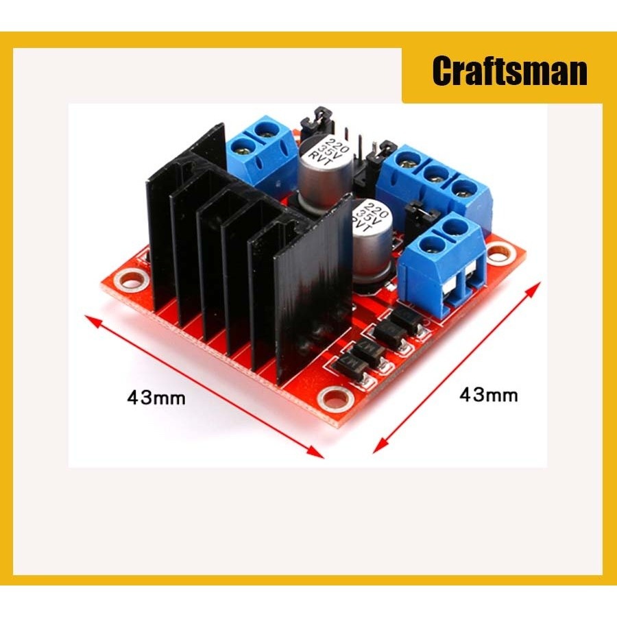 Red L298N Dual H-Bridge Stepper Motor Driver Module for Arduino ...