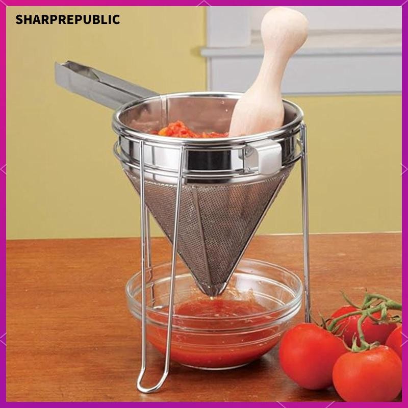 [Sharprepublic] Stainless Steel Bouillon Strainer, Conical Strainers ...