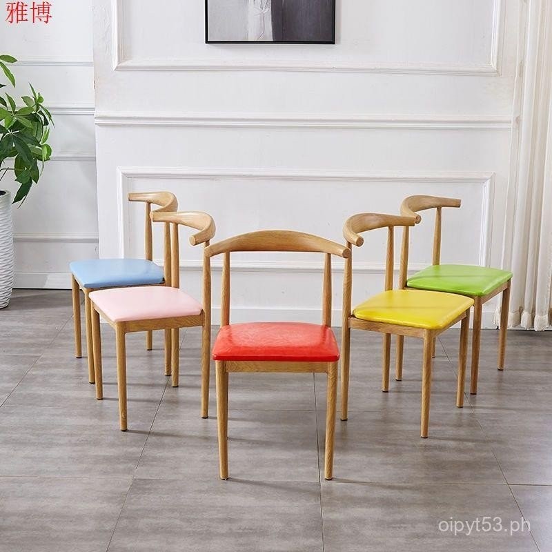 Iron Horn Milk Tea Snack Fast Food Restaurant Chair Coffee Western ...