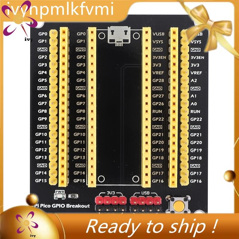 [Ivym] For Raspberry Pi Pico GPIO Breakout Extender DIY Expansion Board No Need to Solder ...