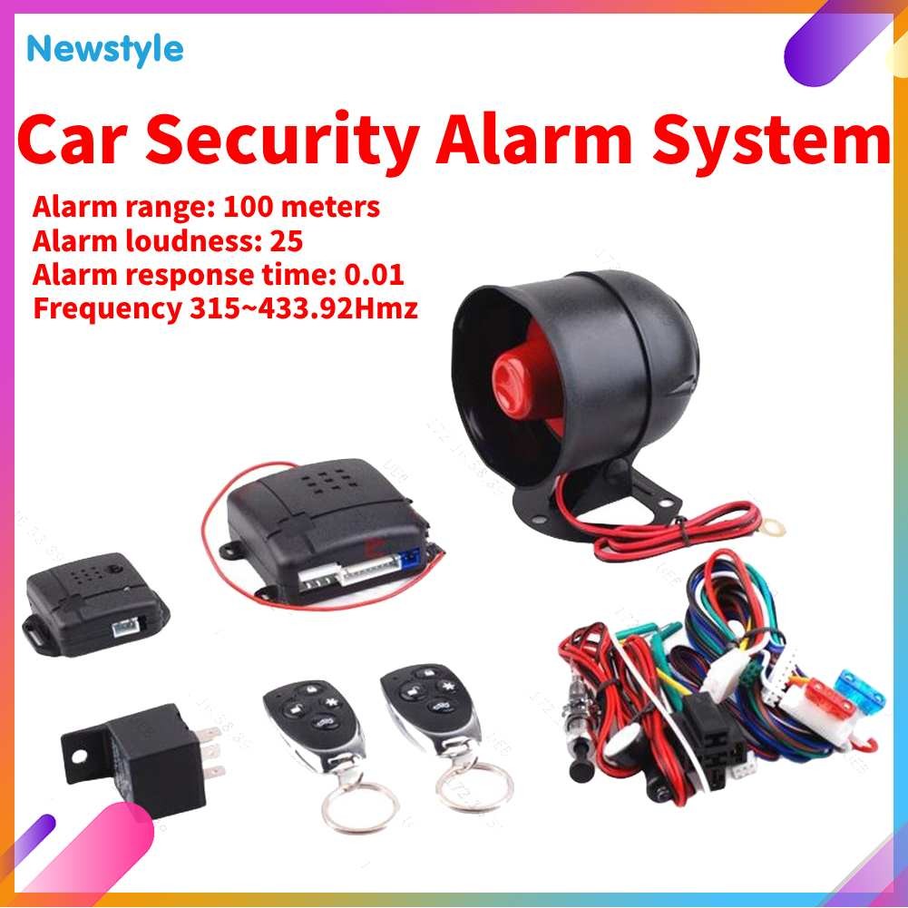 Universal Car Security Alarm System Anti-theft with Waterproof Remote ...