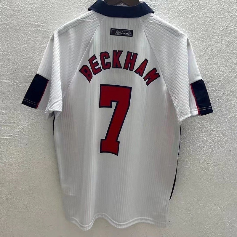 1998 ENG Children's Vintage Football Shirt England Jersey Home Kit #7 ...