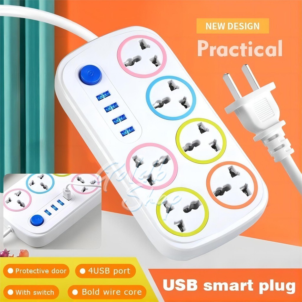Gold Barley Power universal Socket Extension Moveable Multi Function Socket USB Socket Extension ...