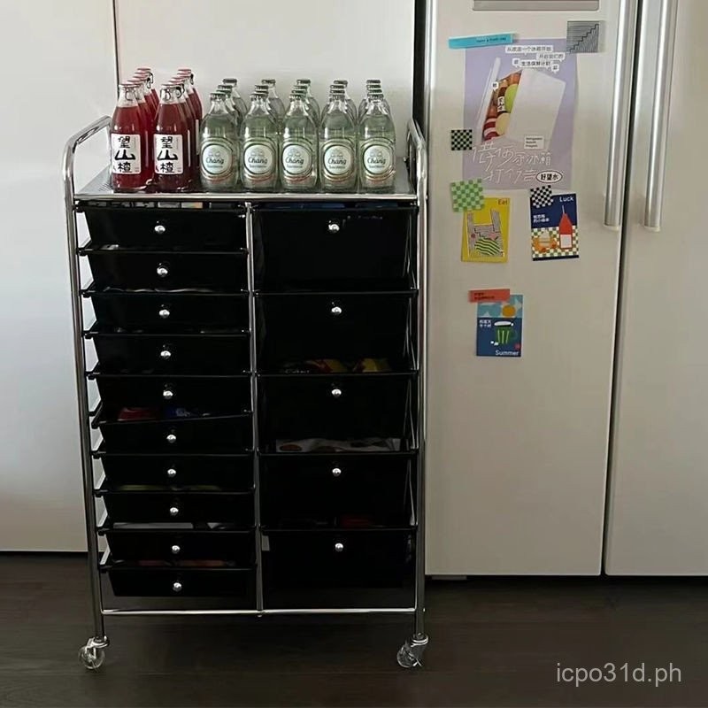 Storage Cart Removable Snack Cabinet Storage Cabinet Multi-Layer Pull ...