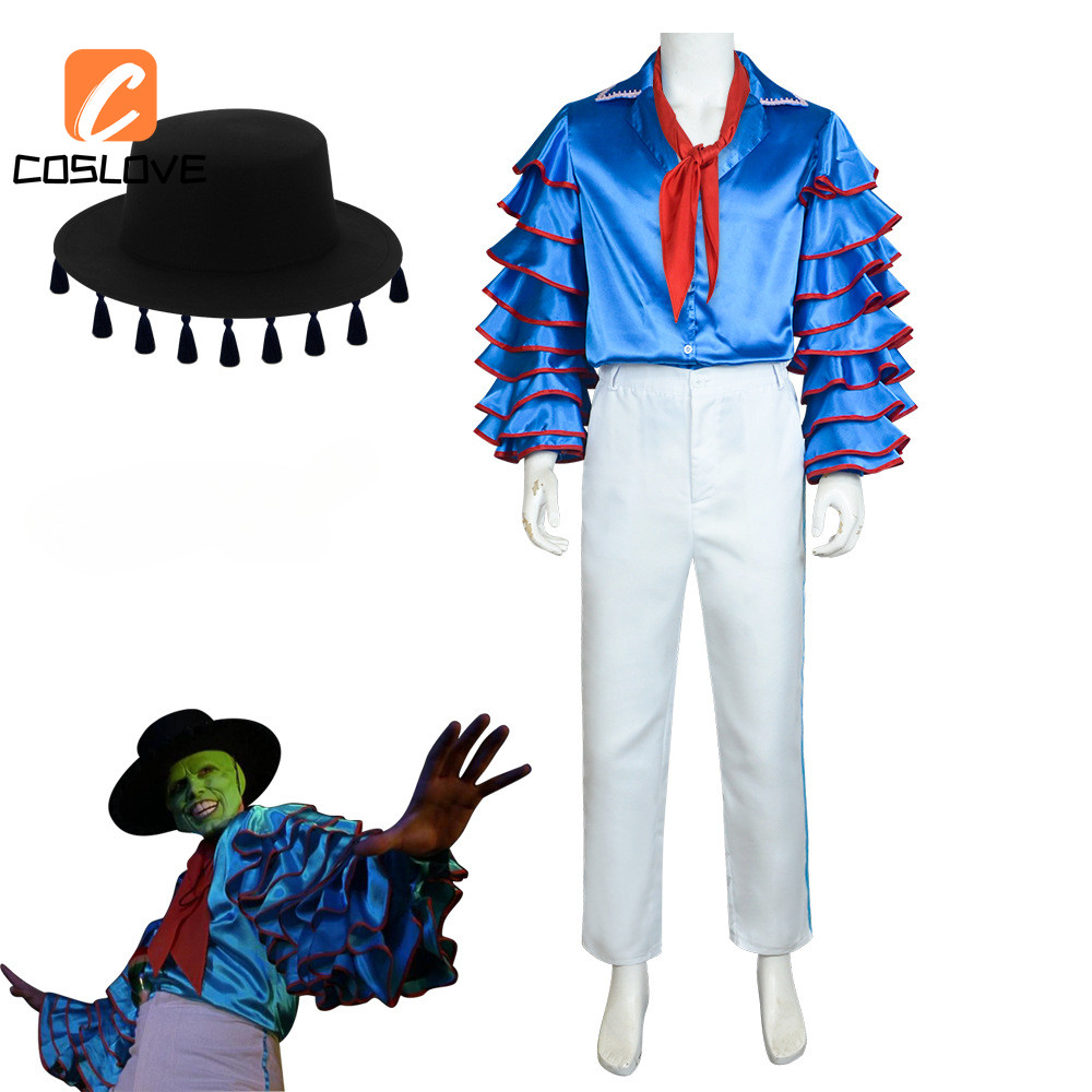 Classic Movie The Mask Cosplay Clothing Full Set Costume Long Sleeves ...