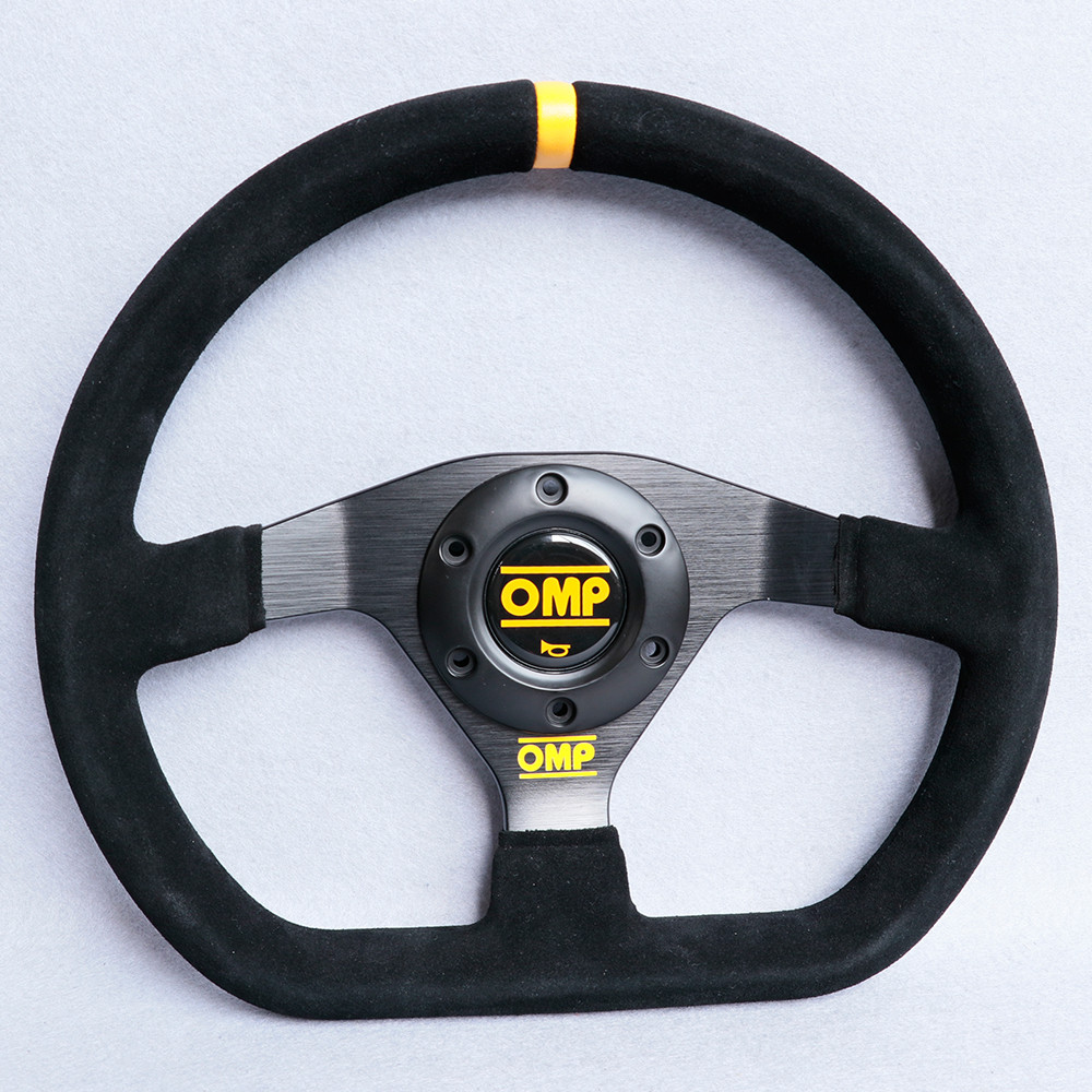 325mm OMP Suede Racing Flat D Shape Steering Wheel Universal Sport Car ...