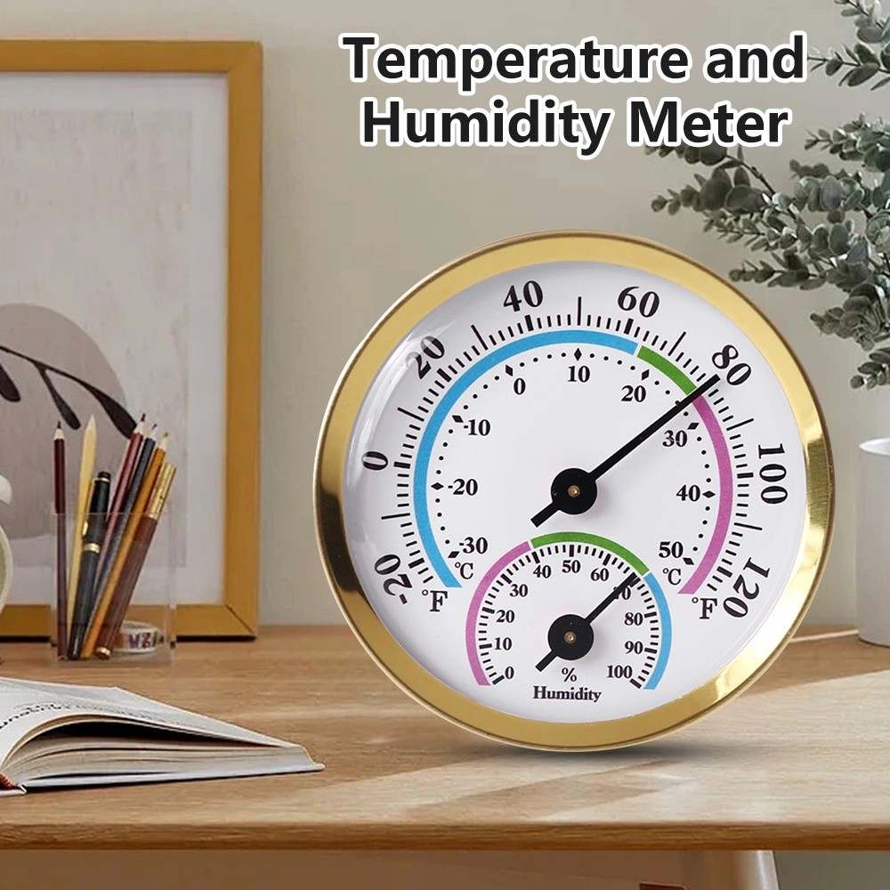 Mini Indoor Thermometer Hygrometer Analog Temperature Humidity Monitor ...
