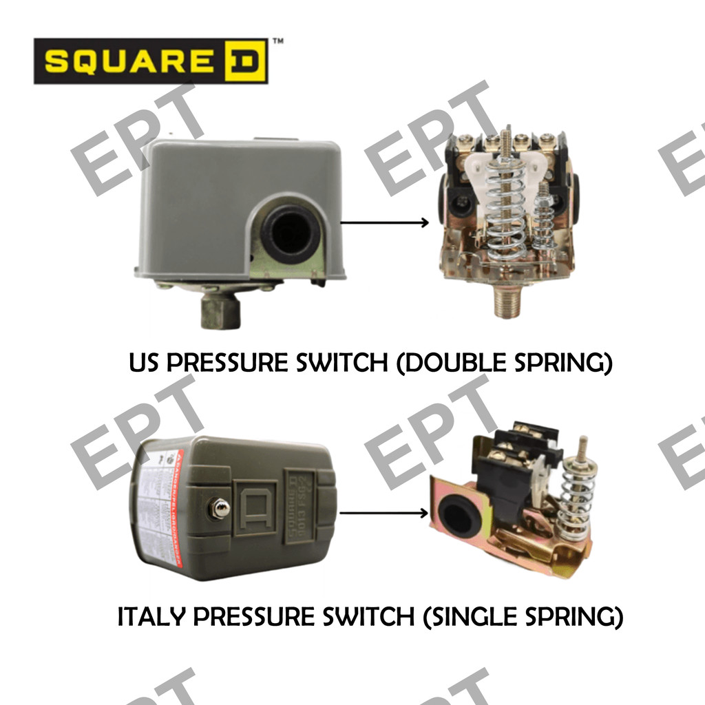 Square D PRESSURE SWITCH Waterpump Pressure Controllor | Shopee Philippines