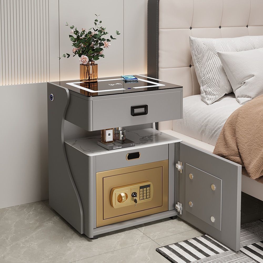 Smart Bedside Table Safe Integrated Simple Modern Bedroom Storage ...