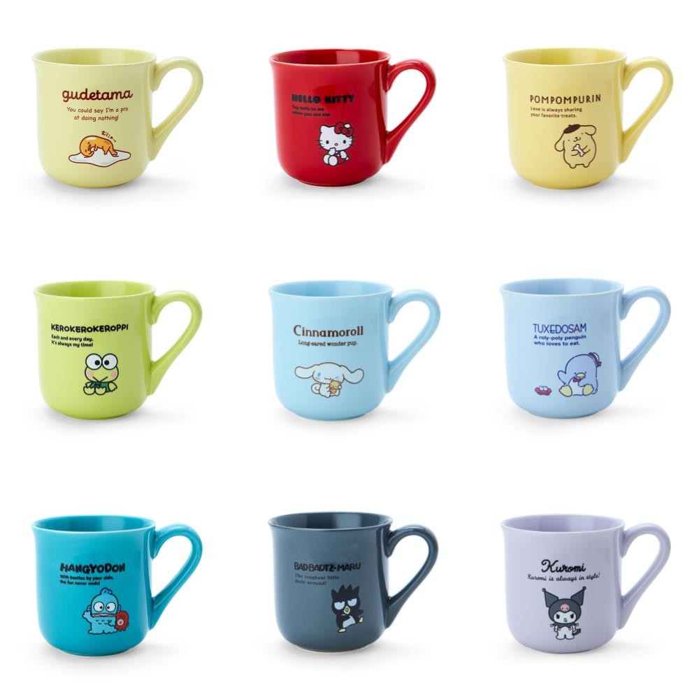 Sanrio Hangyodon Mug 422673 ,Gudetama,red,yellow,green,saxophone,tuxedo ...