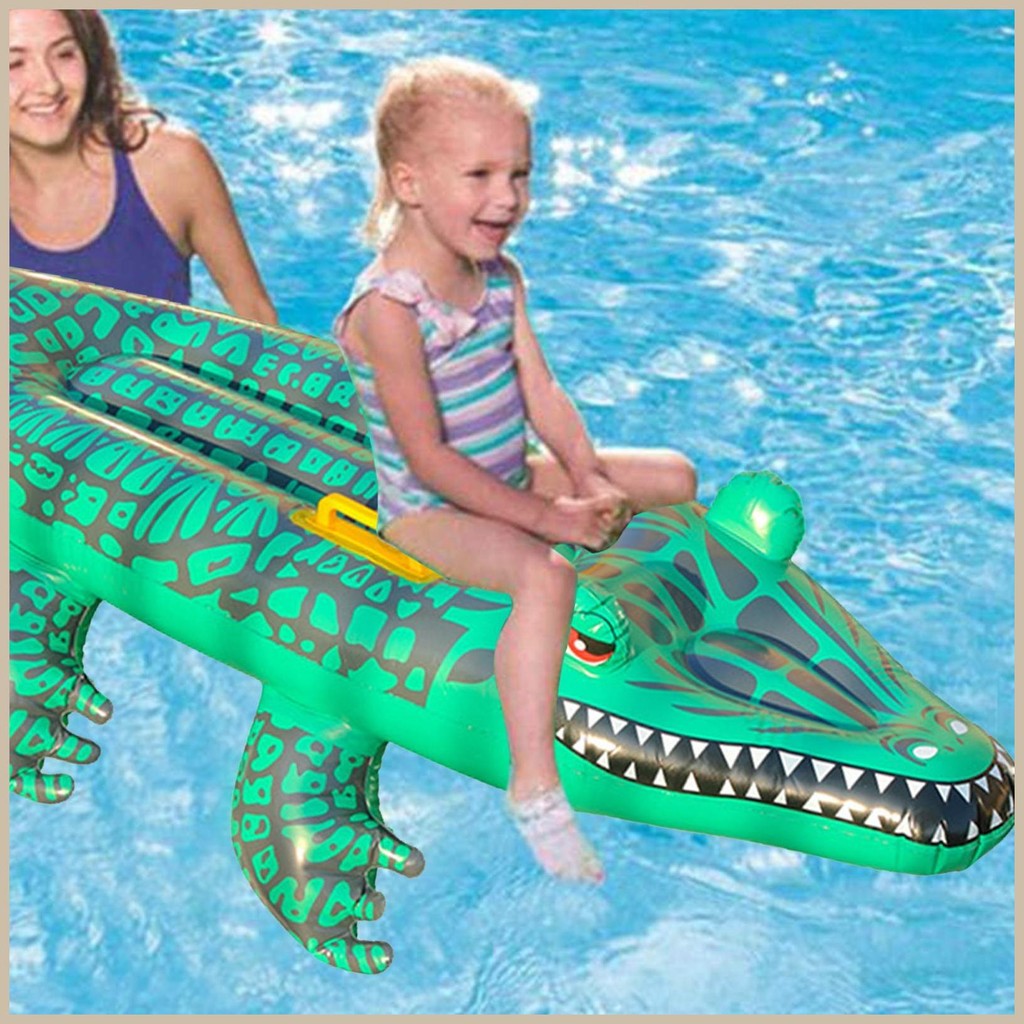 Inflatable Alligator Alligator Shape Pool Floaties Large Blow Up Pool ...