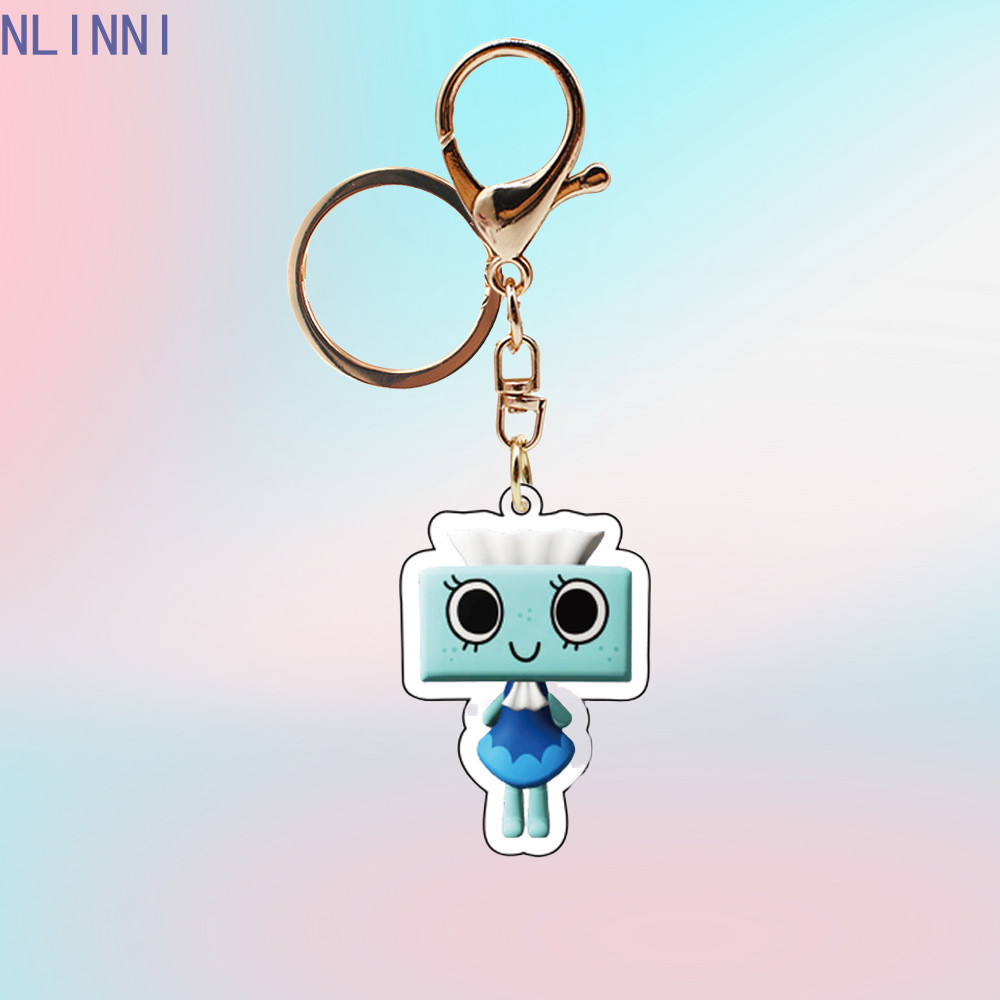 NLINNI Game Dandy's World Keychain, Scraps Pebble Dandys World Pendant ...