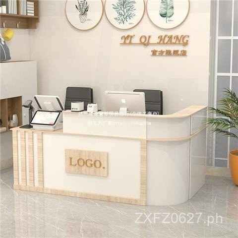 Cashier Counter Simple Company Store Rounded Corner Counter Front Desk ...