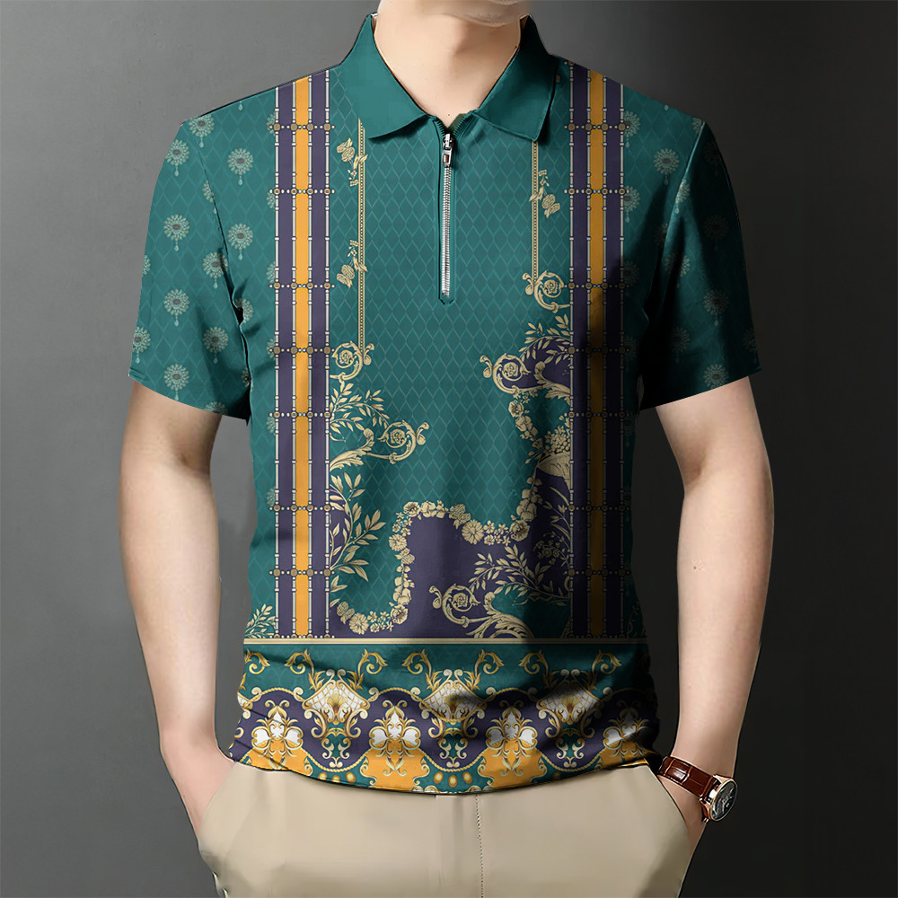 Asean Attire for Men Zipper Polo Shirt for Men Formal Casual Dry Fit ...
