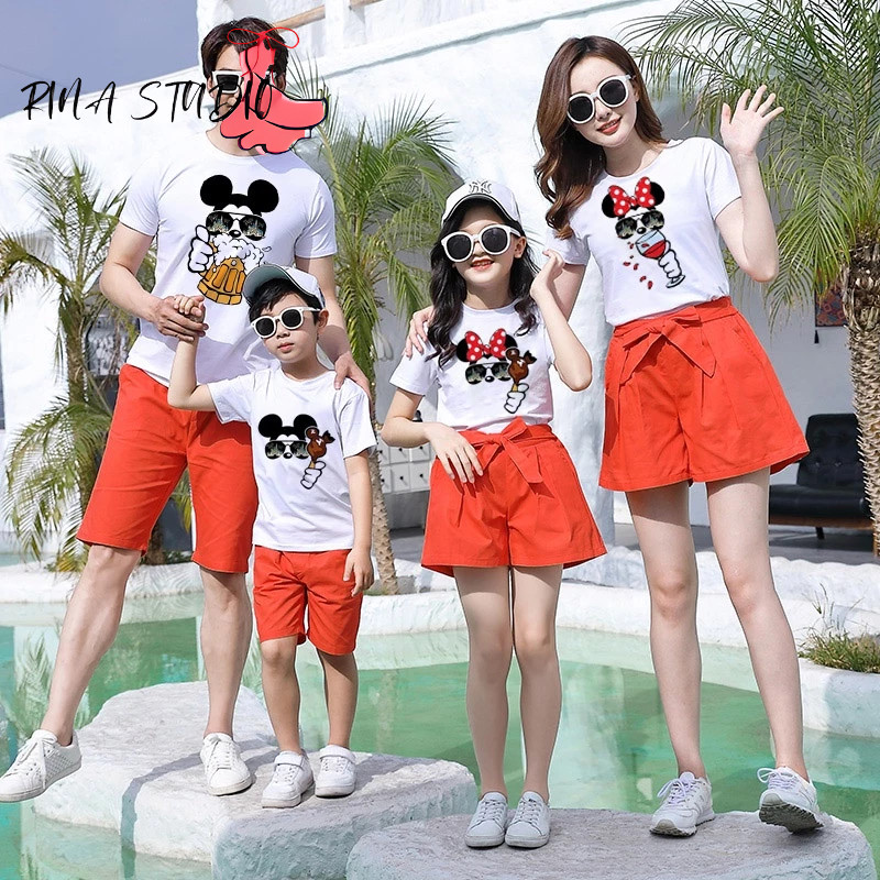 COD RINA STUDIO Special Disney Dad Mom Boy Girl Pattern Print Family Shirt Family Matching ...