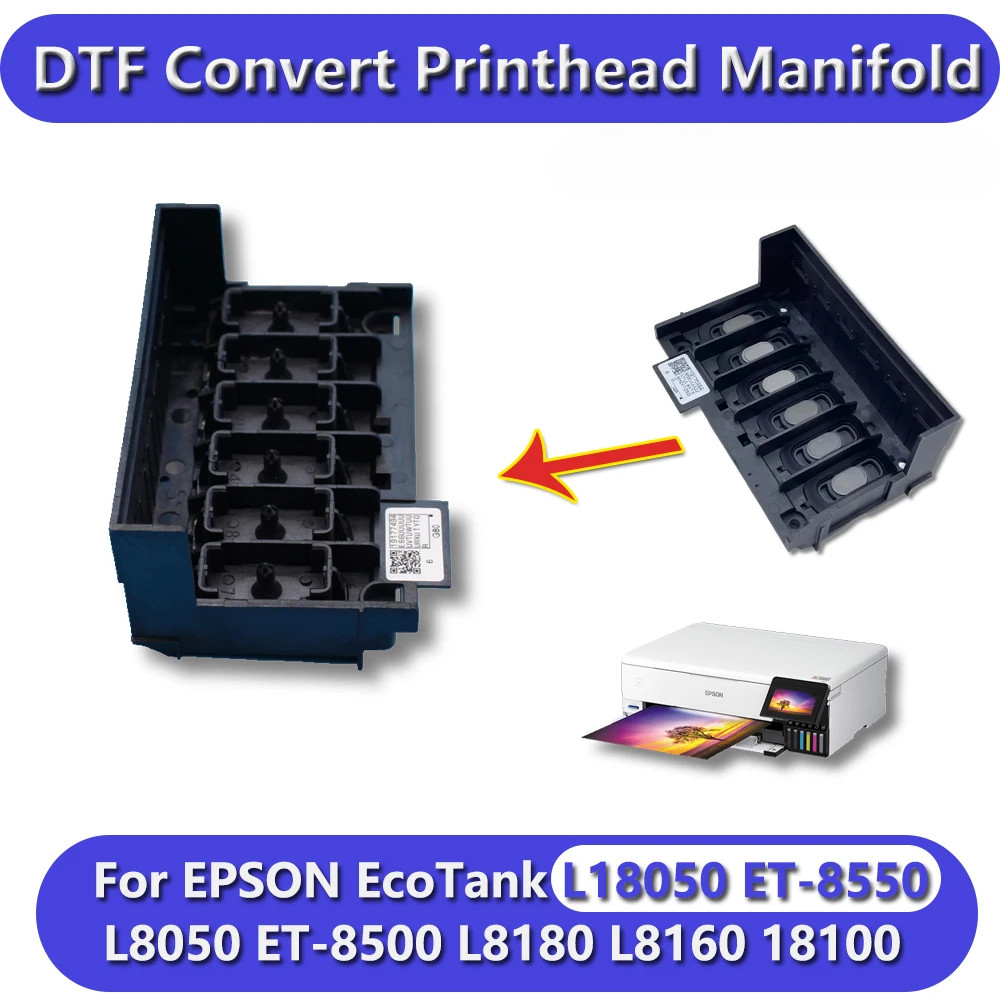 L18050 ET8550 L8180 DTF Printhead Adaptor Manifold DTF Printer Head ...
