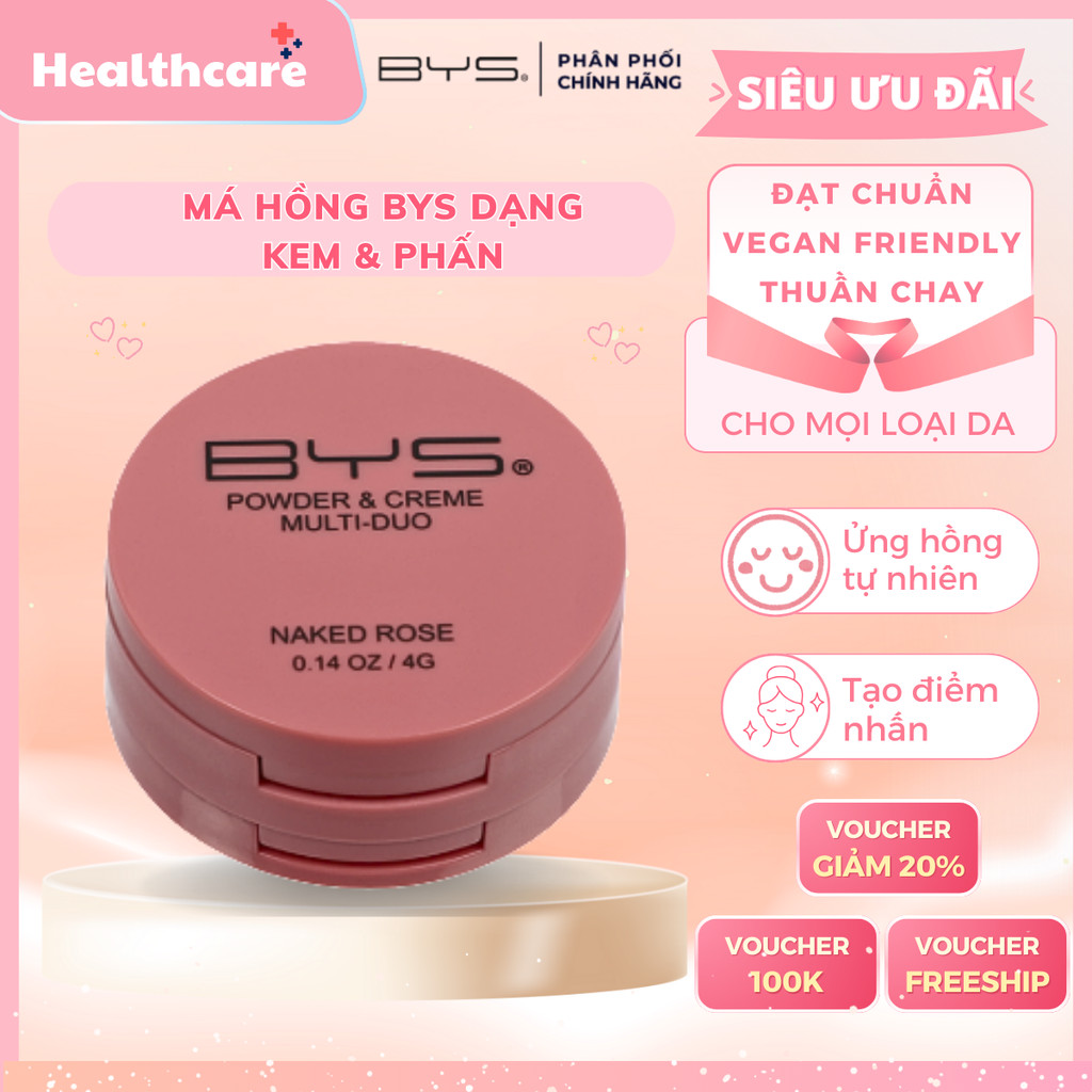BYS 2in1 Cream Blush and Powder Combo Creates a Natural Pink Effect ...