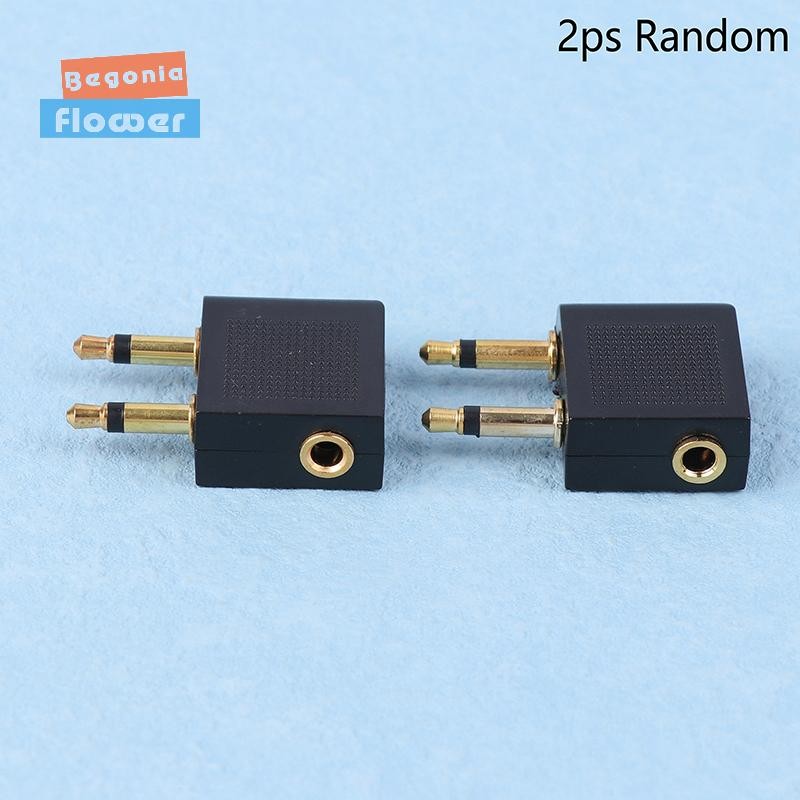 Begonia Flower 2PCS Portable Aviation Headset Conversion Plug Adapters ...