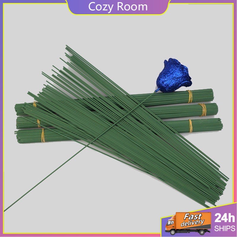 50Pcs/set Artificial Flower Stem DIY Floral Stick Flower Wire for ...
