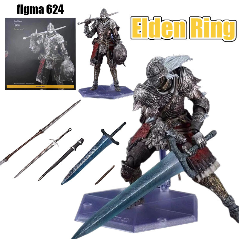 Elden Ring Raging Wolf Action Figure Figma 624 Raging Wolf Set ...