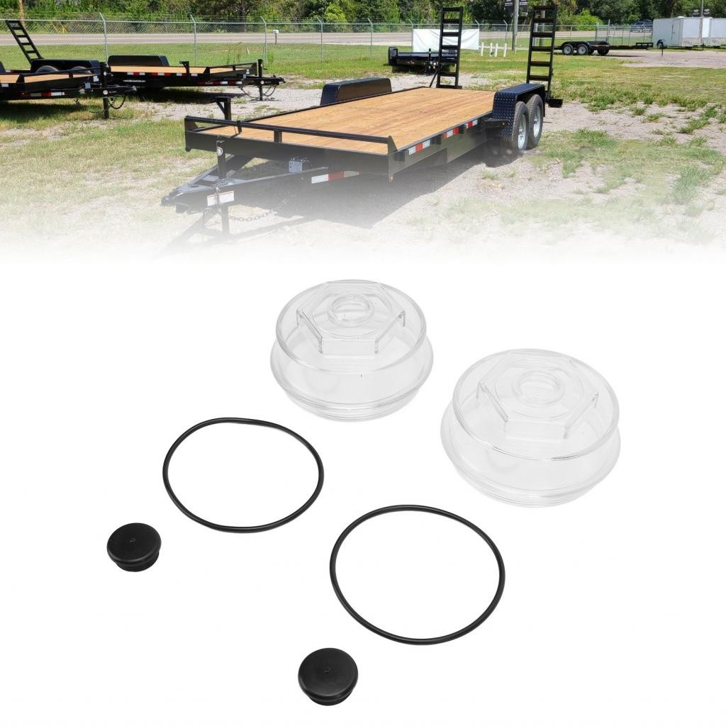 Flyingshop Trailer Axle Oil Caps 2 Sets of Plastic Hub 183772 KIT 4 ...