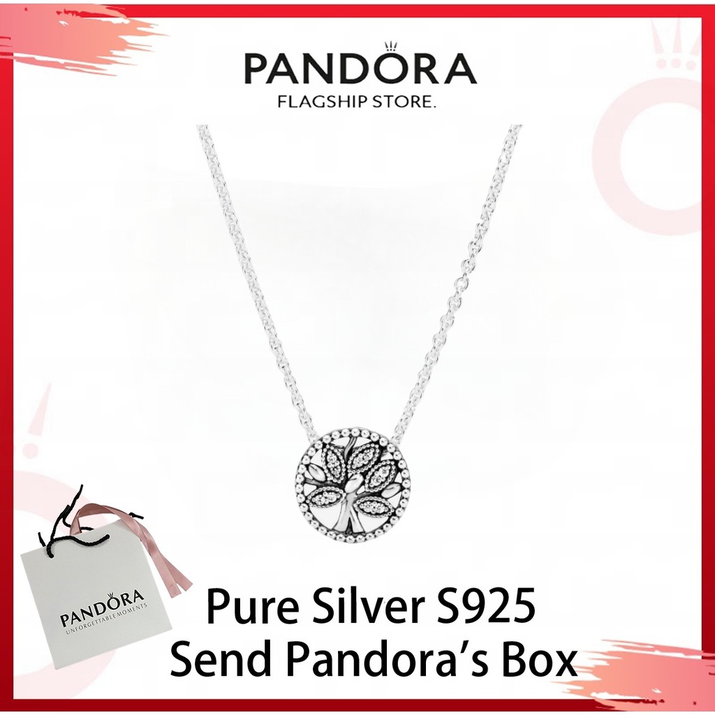 Pandora 100%S925 sterling silver jewelry necklace with hanging beads ...