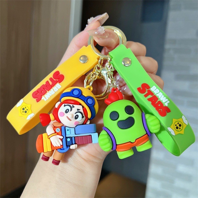 Brawl Stars Three-Dimensional Doll Keychain Handbag Pendant Car Key ...