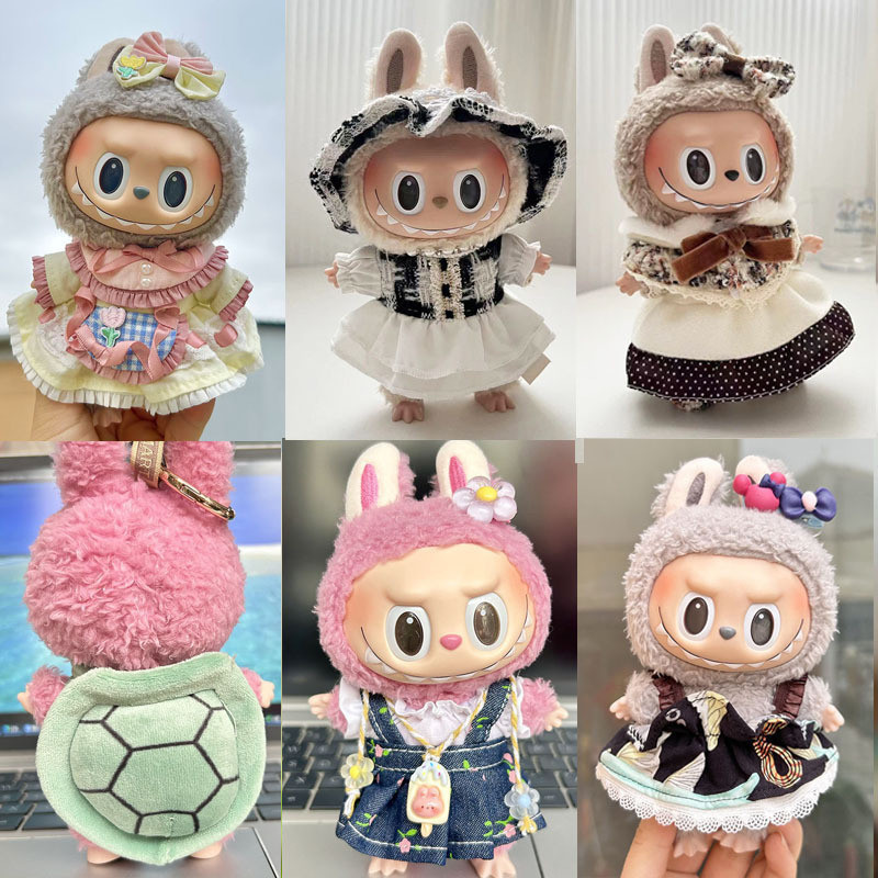 Only Clothes] 17cm labubu Clothes-Labubu Keychain Cute Clothes-Colorful ...