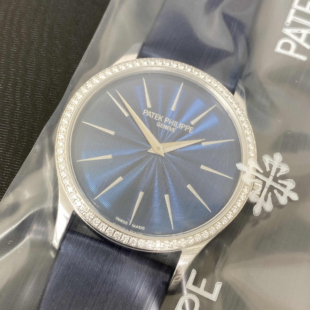 Patek Philippe PP Philippe CALATRAVA White Gold Diamond 35mm Mechanical ...