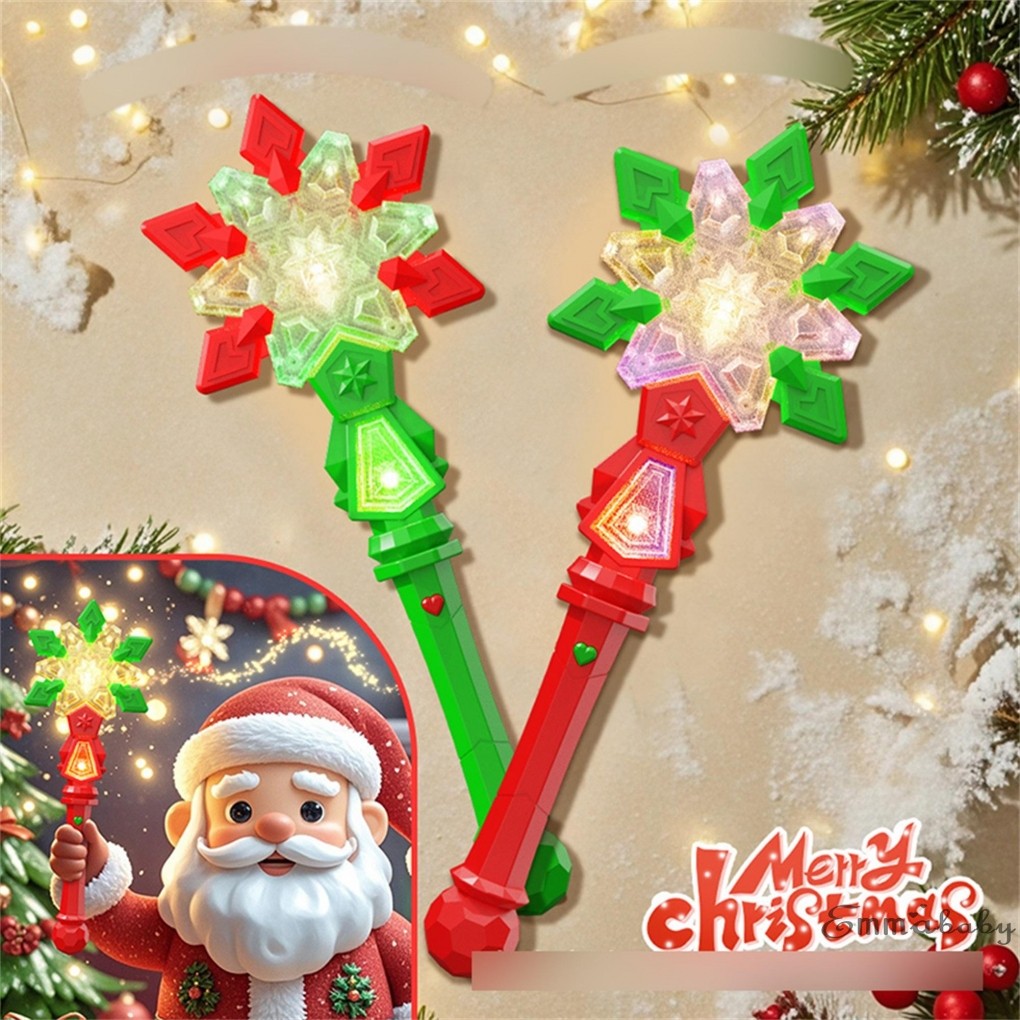 Emma-Fun Light Up Christmas Snowflake Wand with Sound Motion Sensitive ...