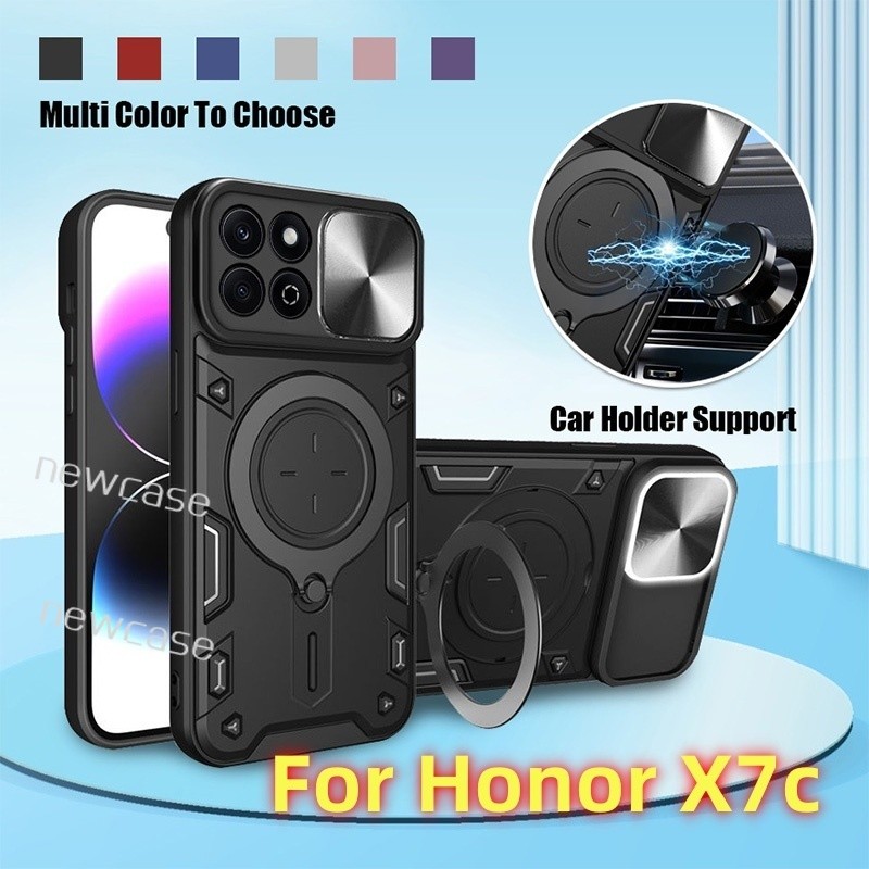 Slide Lens Protect Phone Case For Honor X7C 4G 5G 2024 HonorX7C X7 C ...