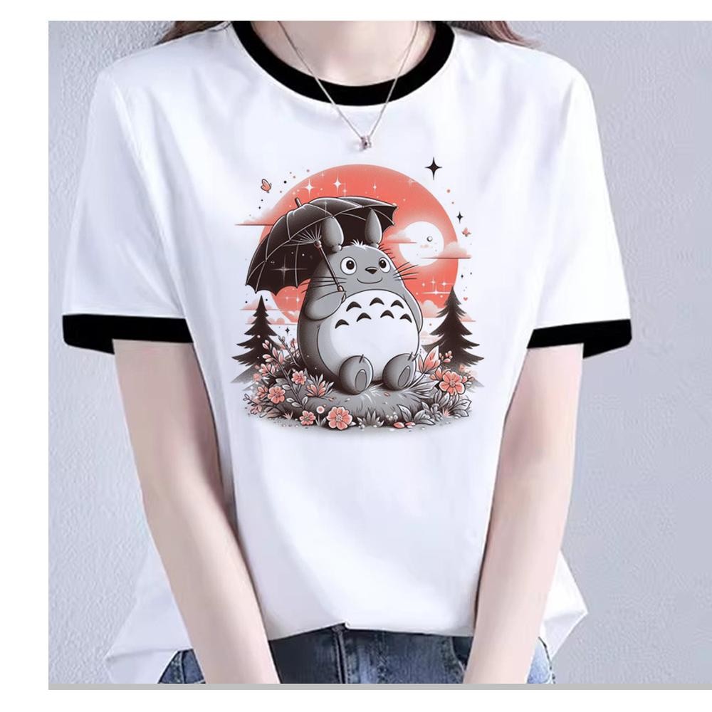 studio ghibli t shirt women comic Tee female manga funny clothes ...