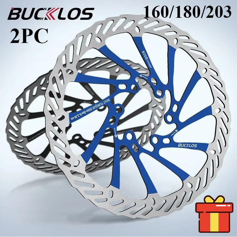 BUCKLOS MTB 160mm Rotor G3 with Adapter 2pc 160mm Rotors Steel ...